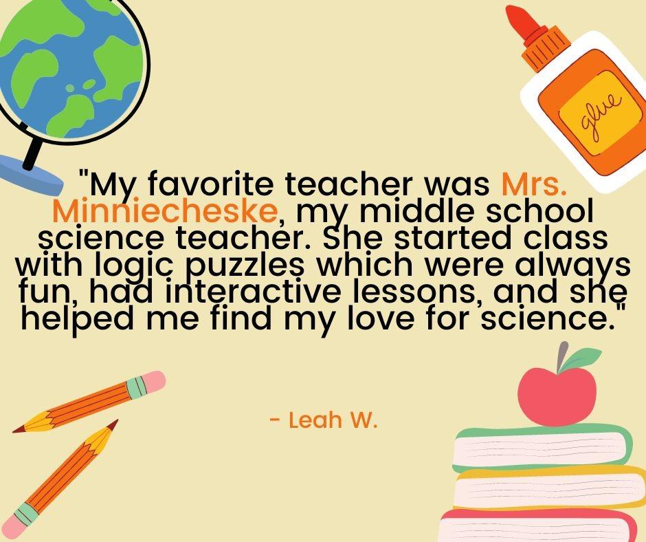 Our Favorite Teachers - Premier Community Bank